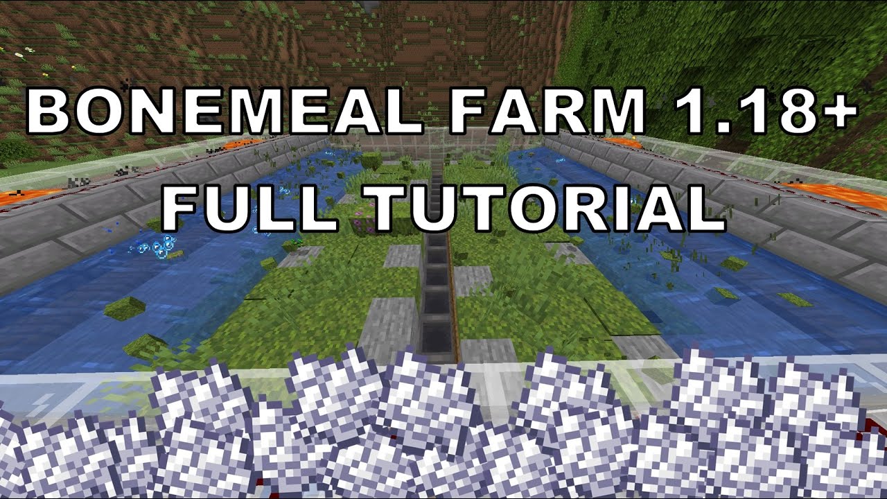 Full Tutorial Bonemeal Farm Java 1.18 - 1.20 (block by block) - YouTube