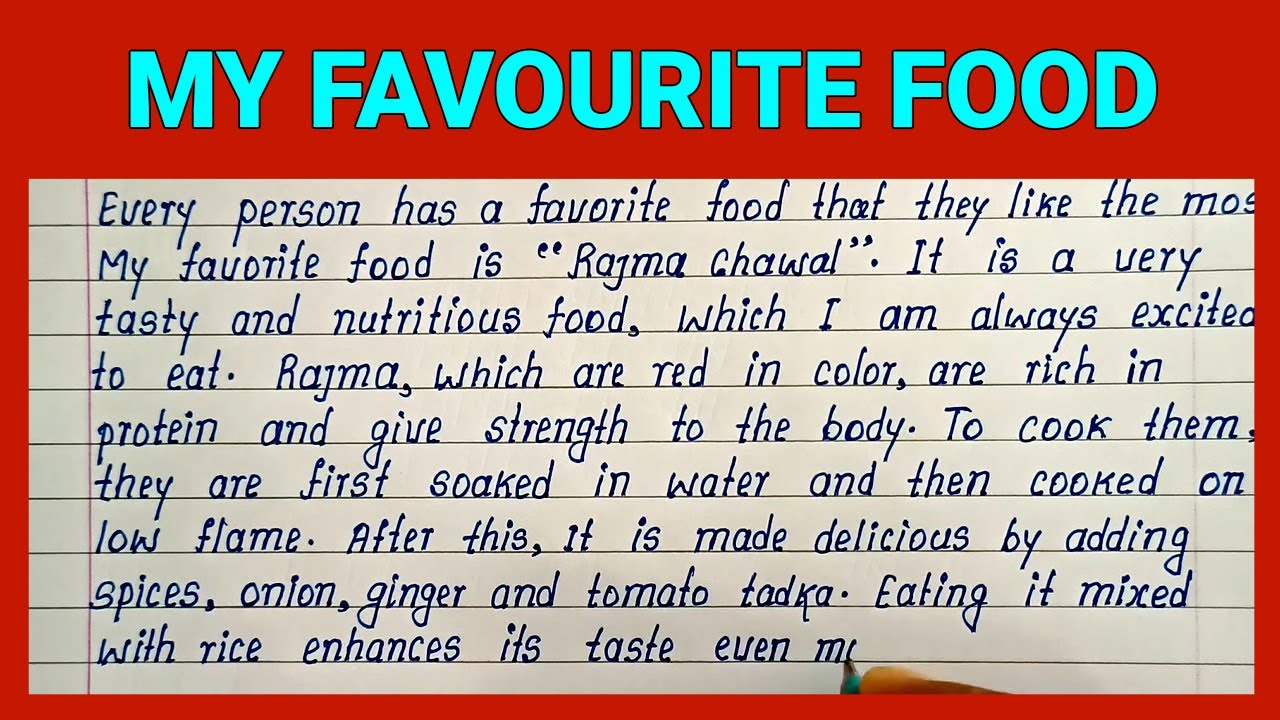 Write Best English Essay on My Favourite Food | Simple English Essay on ...