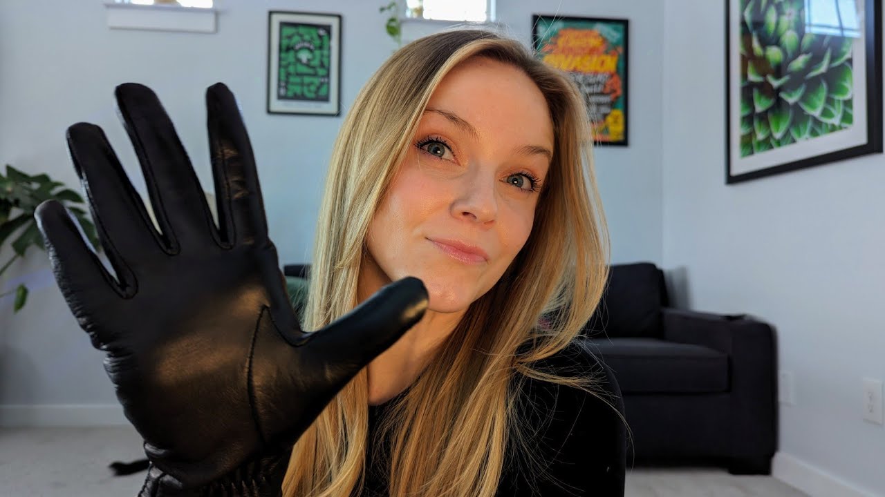 Asmr Glove Sounds 🧤 Vinyl Leather Plastic And Sateen Gloves With