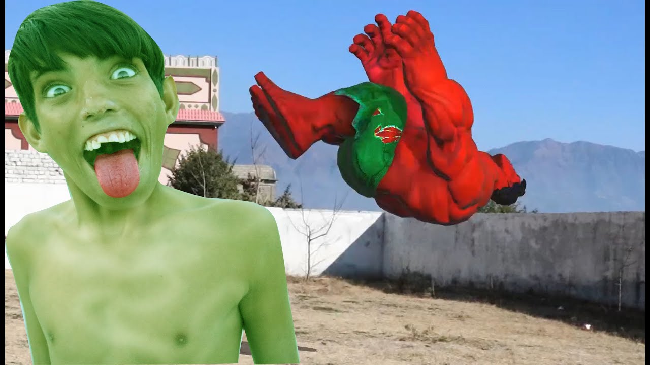 Hollywood Red Hulk vs Real Life Hulk In Real Life || Fat Hulk Smash ...