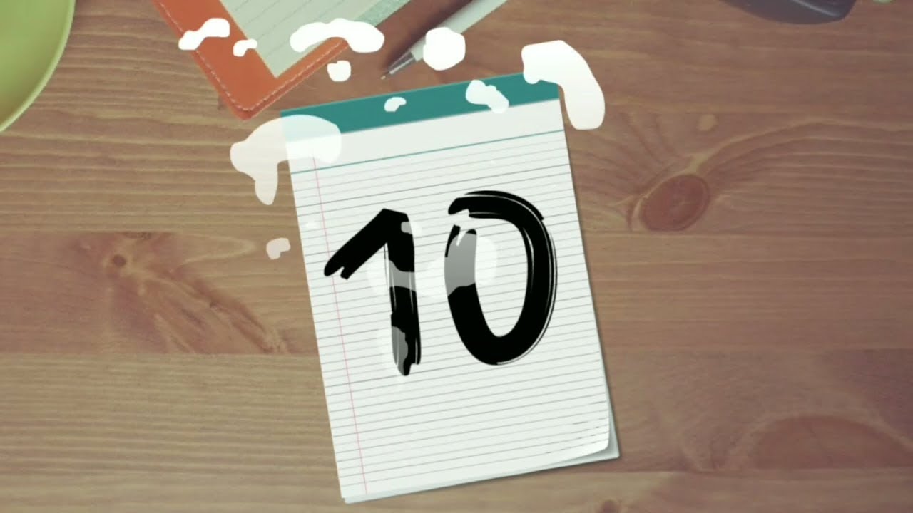 Free Top 10 Countdown Template - Notepad - YouTube