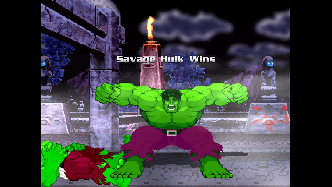 (mugen) Hulk Vs. Savage Hulk - YouTube