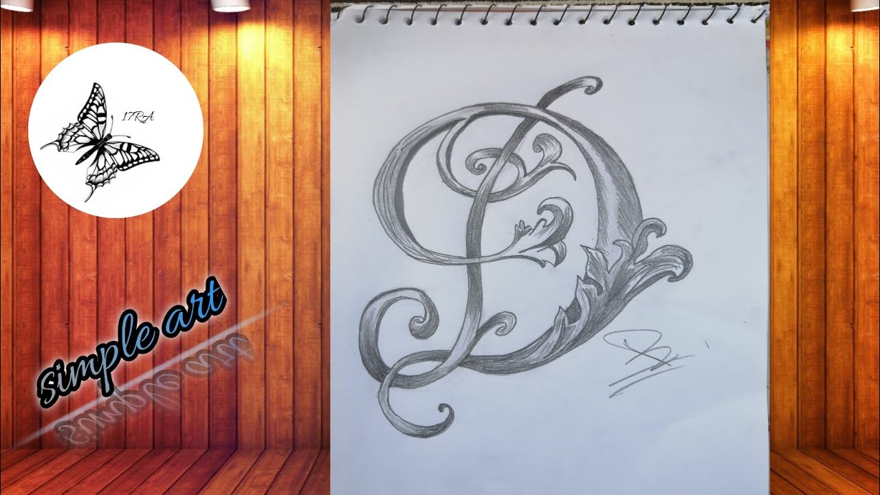 Fancy letter idea of "D"🐬||step by step|| - YouTube