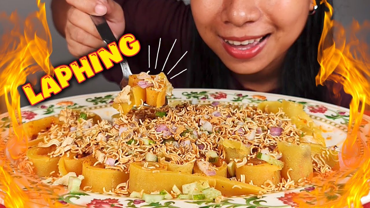 LAPHING | YELLOW LAPHING | EATING LAPHING WITH WAI WAI | TIBETAN FOOD ...