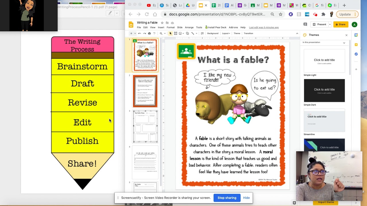 Writing a Fable, Writing Process. - YouTube
