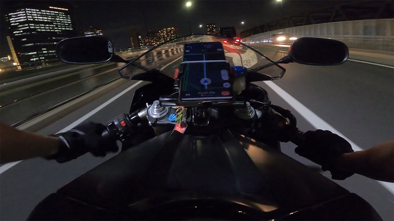 【TOCE Sound】Motorcycle ride night touring Chiba Tokyo Kanagawa【YZF R1 ...