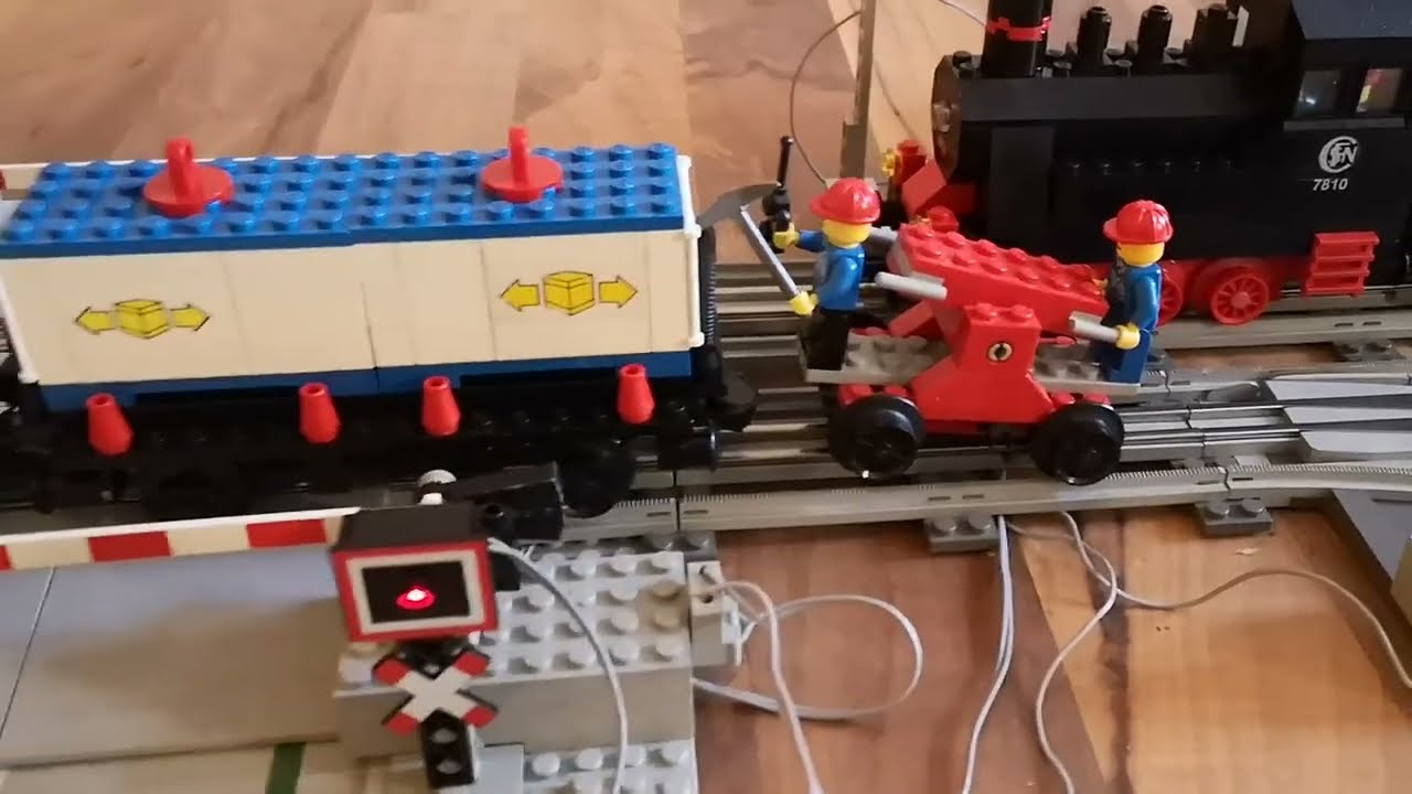 Lego 12v Train: Handcar drivers have a hard time. - YouTube