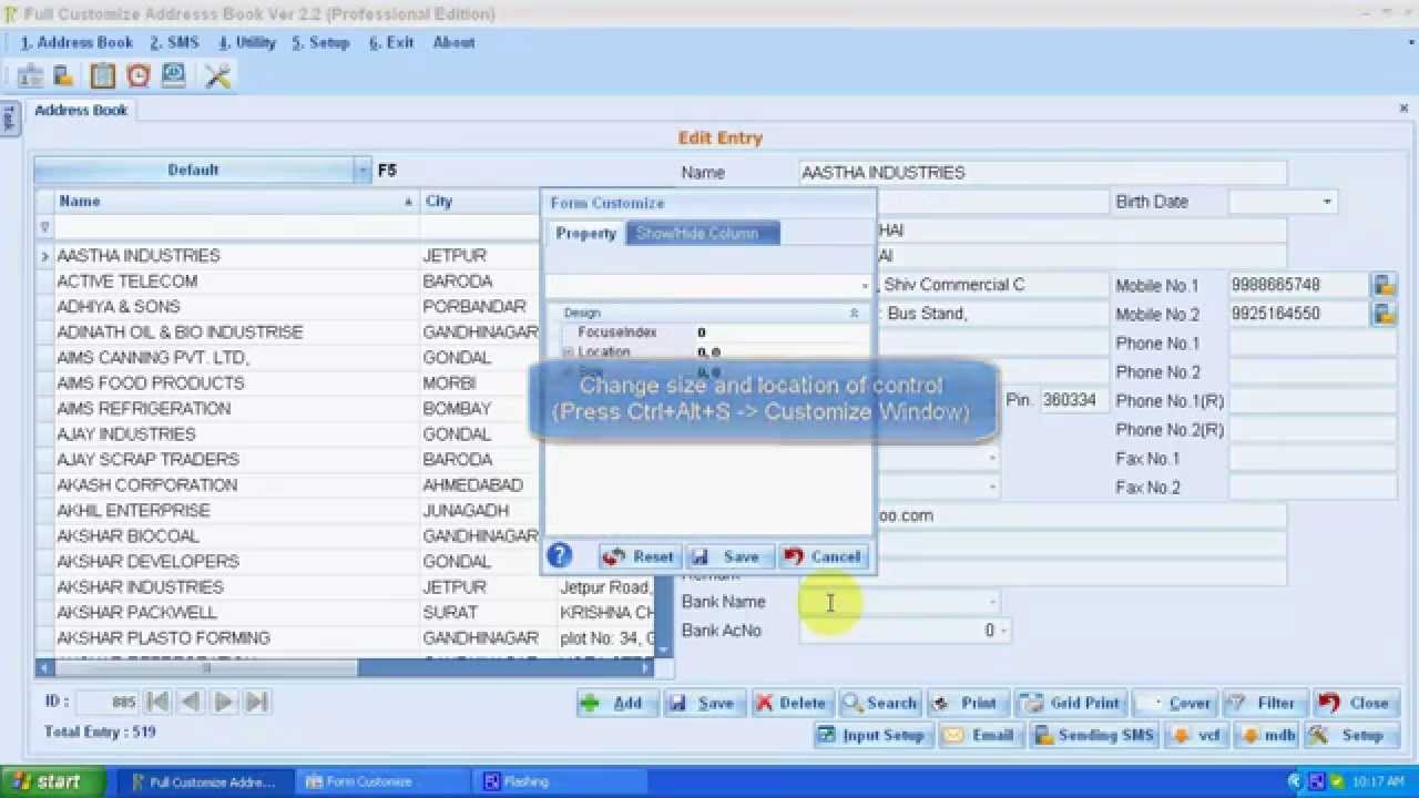 Add new field in Address Book, Remove unused field from Address Book ...