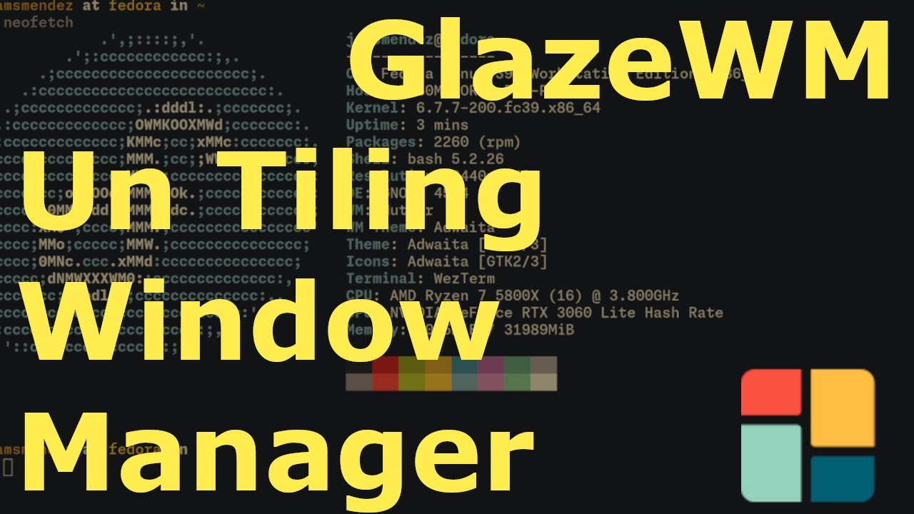 Glazewm Un Tiling Window Manager Para Windows Inspirado I3 Youtube