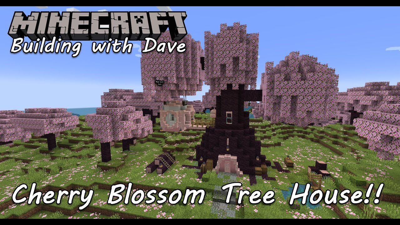Minecraft | How to build a Cherry Blossom Tree House!! - YouTube