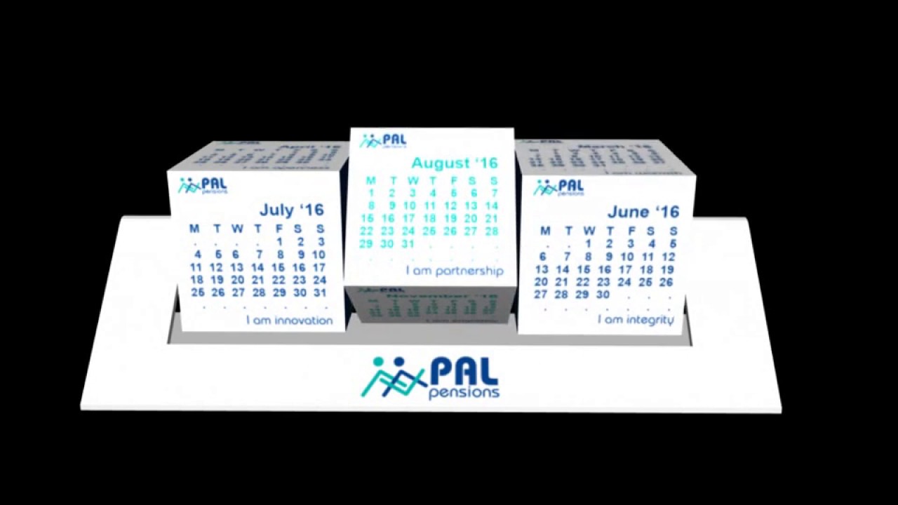 Spinning Desktop Calendar - YouTube