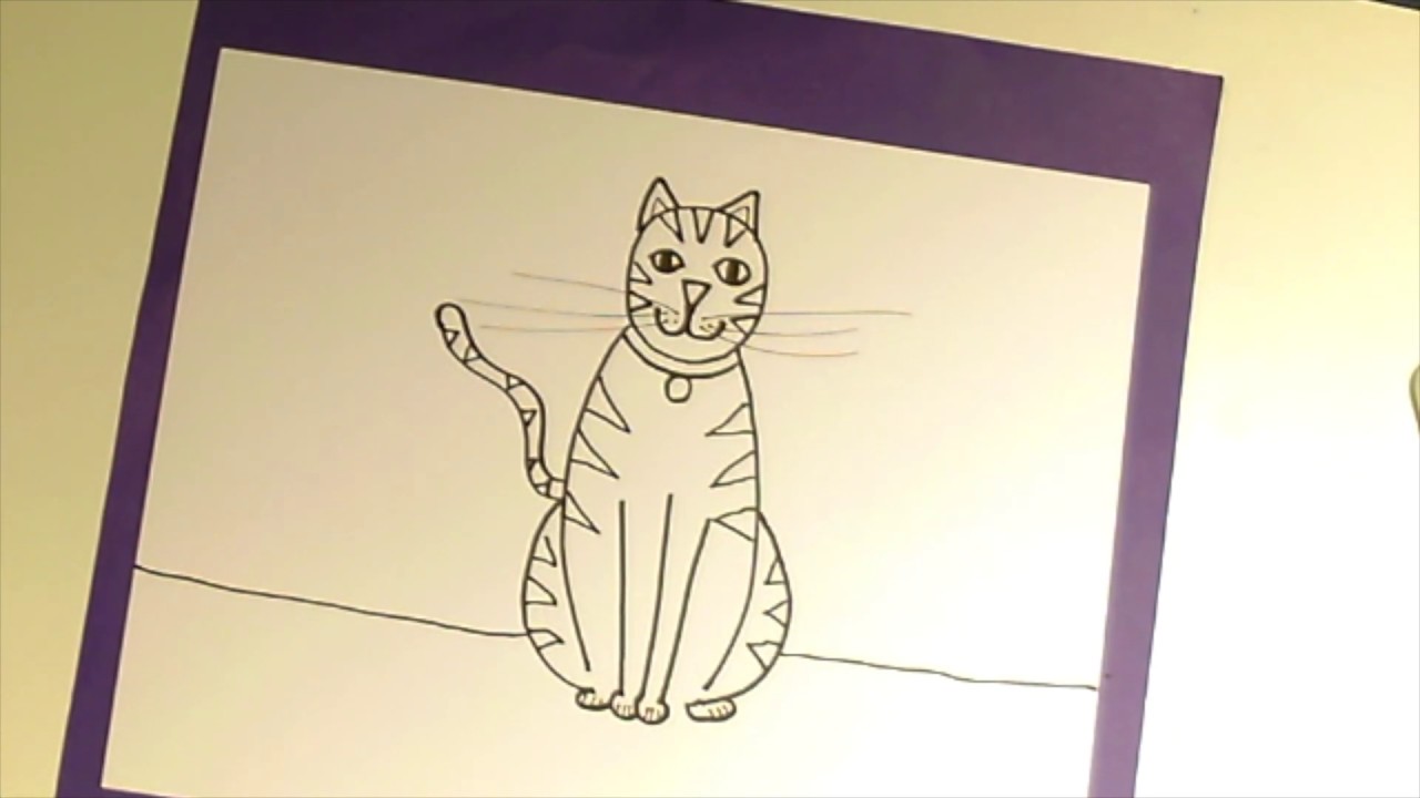 How to draw a tabby cat - YouTube