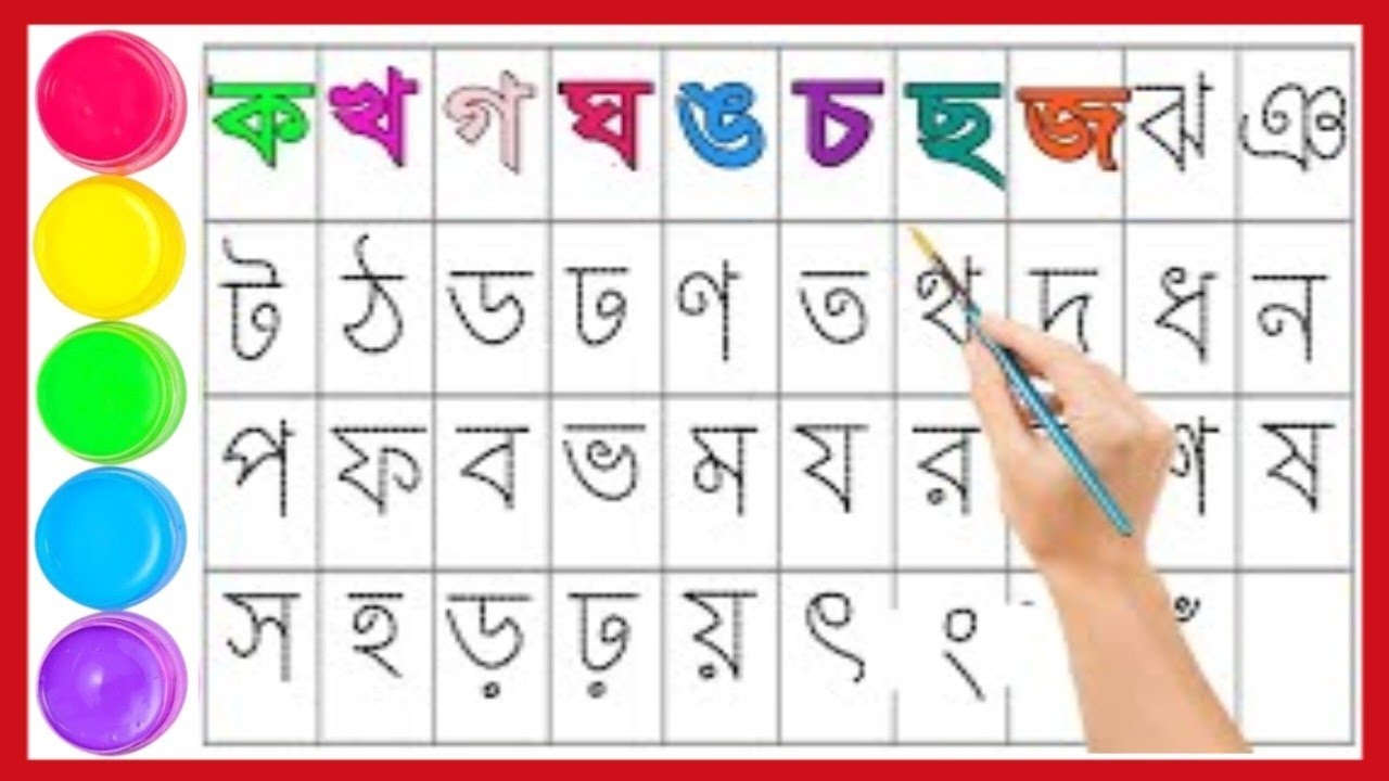 Bangla Alphabet Learning For Kids | Bangla Bornomala Writing | Bangla Alphabet Rhymes | Part-6 ...
