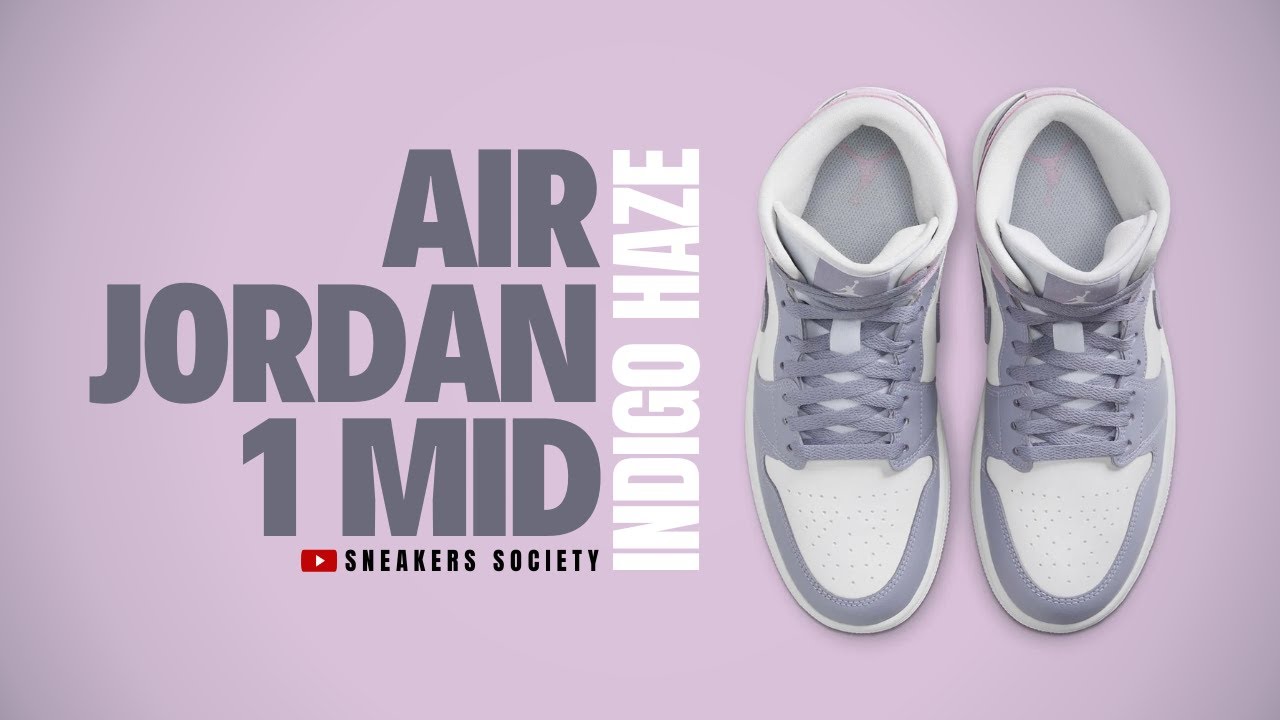 INDIGO HAZE 2025 Air Jordan 1 Mid | DETAILED LOOK + PRICE - YouTube