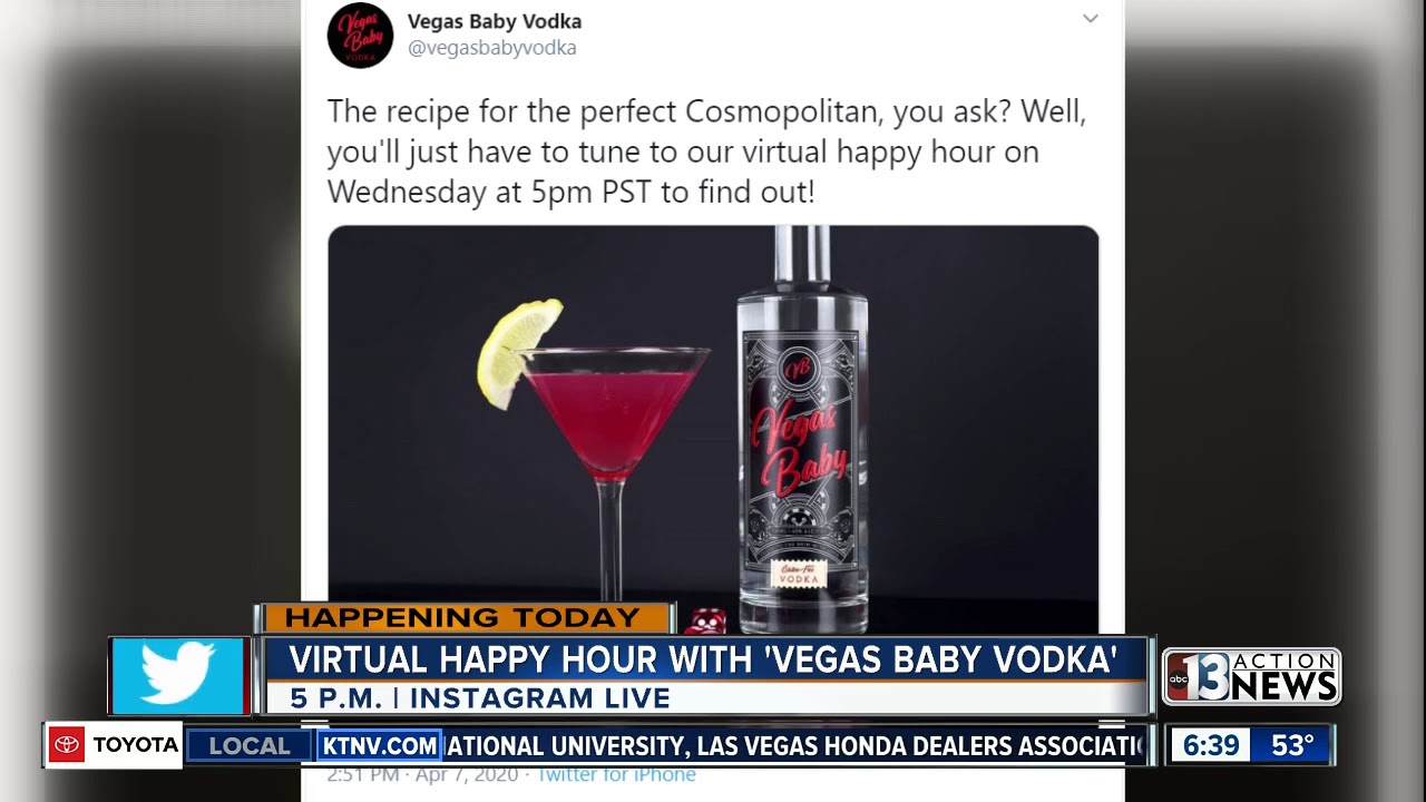 Virtual happy hour with 'Vegas Baby Vodka' - YouTube