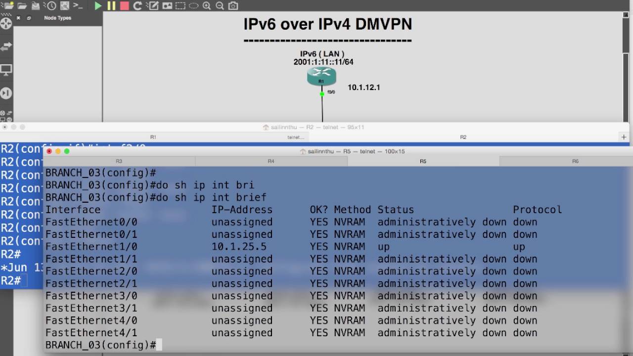 IPv6 over IPv4 DMVPN Walk-Through Tutorial - 01 (Burmese Language ...