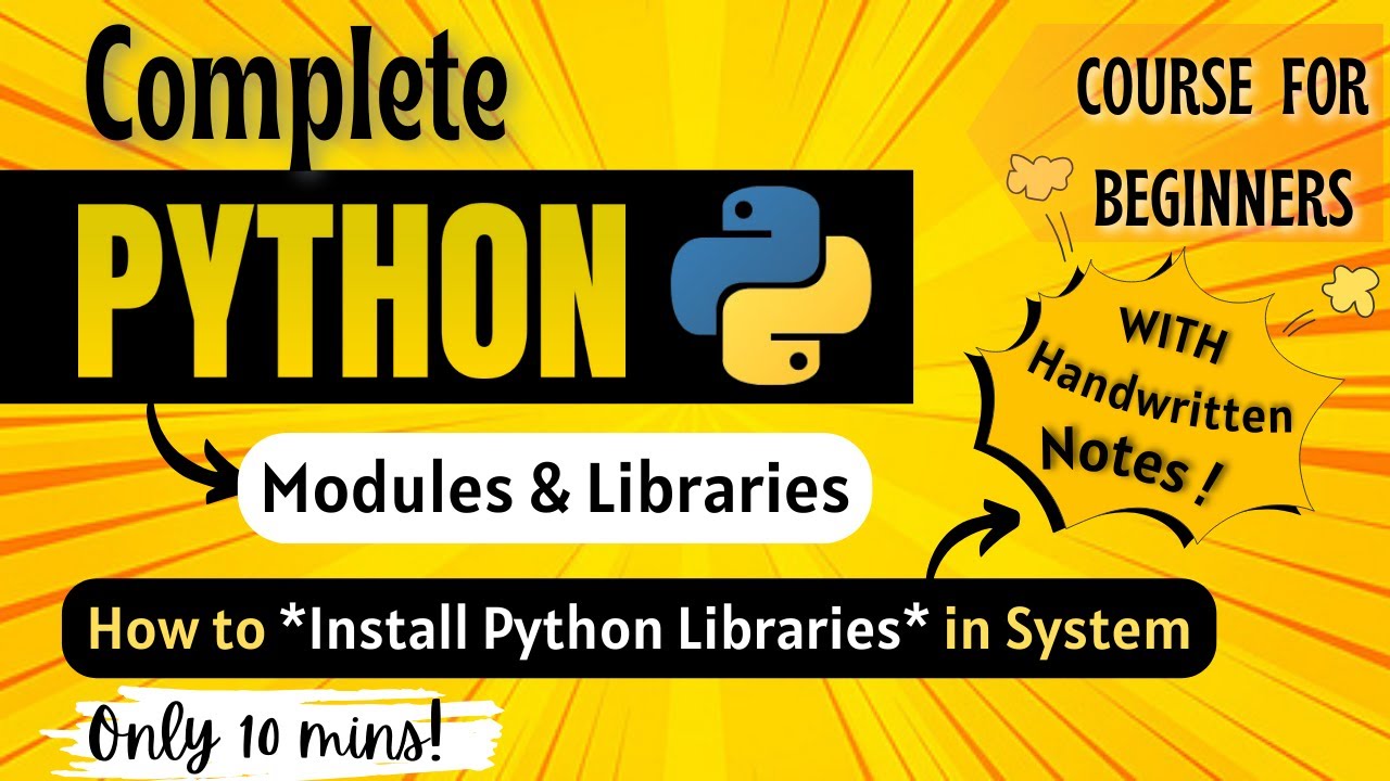 *How to Install Python Libraries in System* | Python Full course for ...