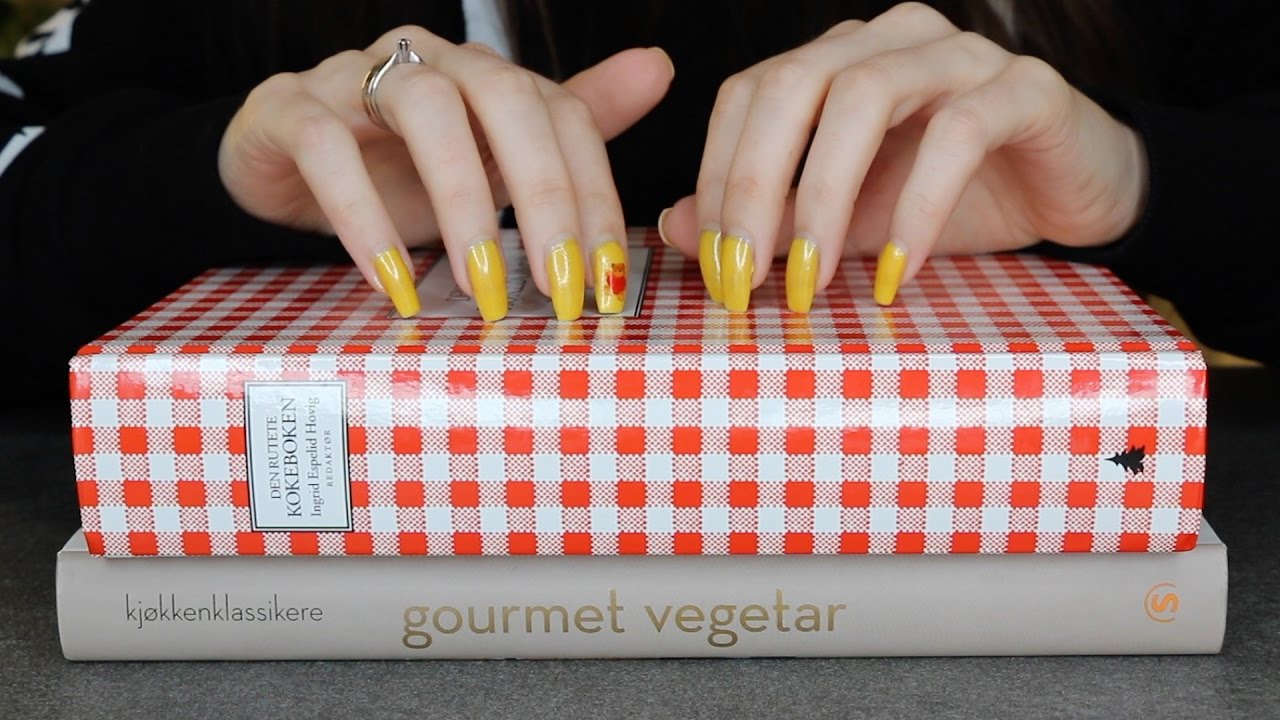 ASMR Nail Tapping & Scratching Cookbooks (No Talking) - YouTube