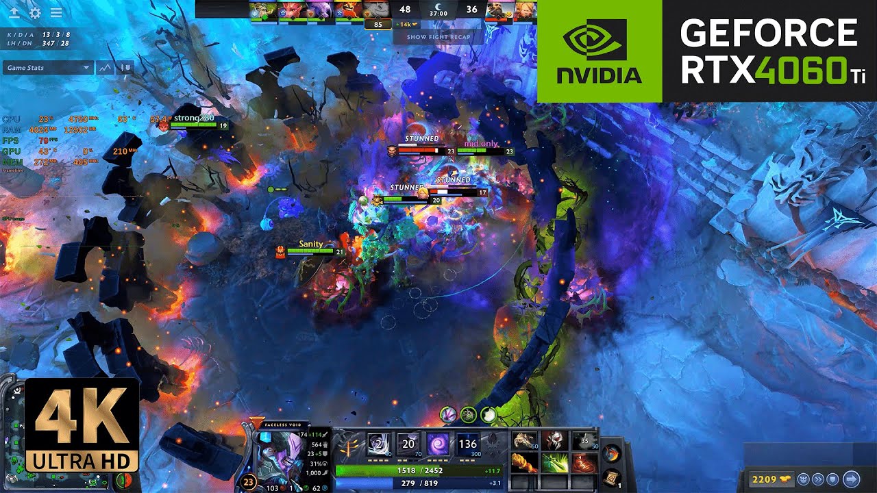 Dota 2 : RTX 4060 Ti & AMD Ryzen 5 7600X | Ultra Graphics 4K HD - YouTube