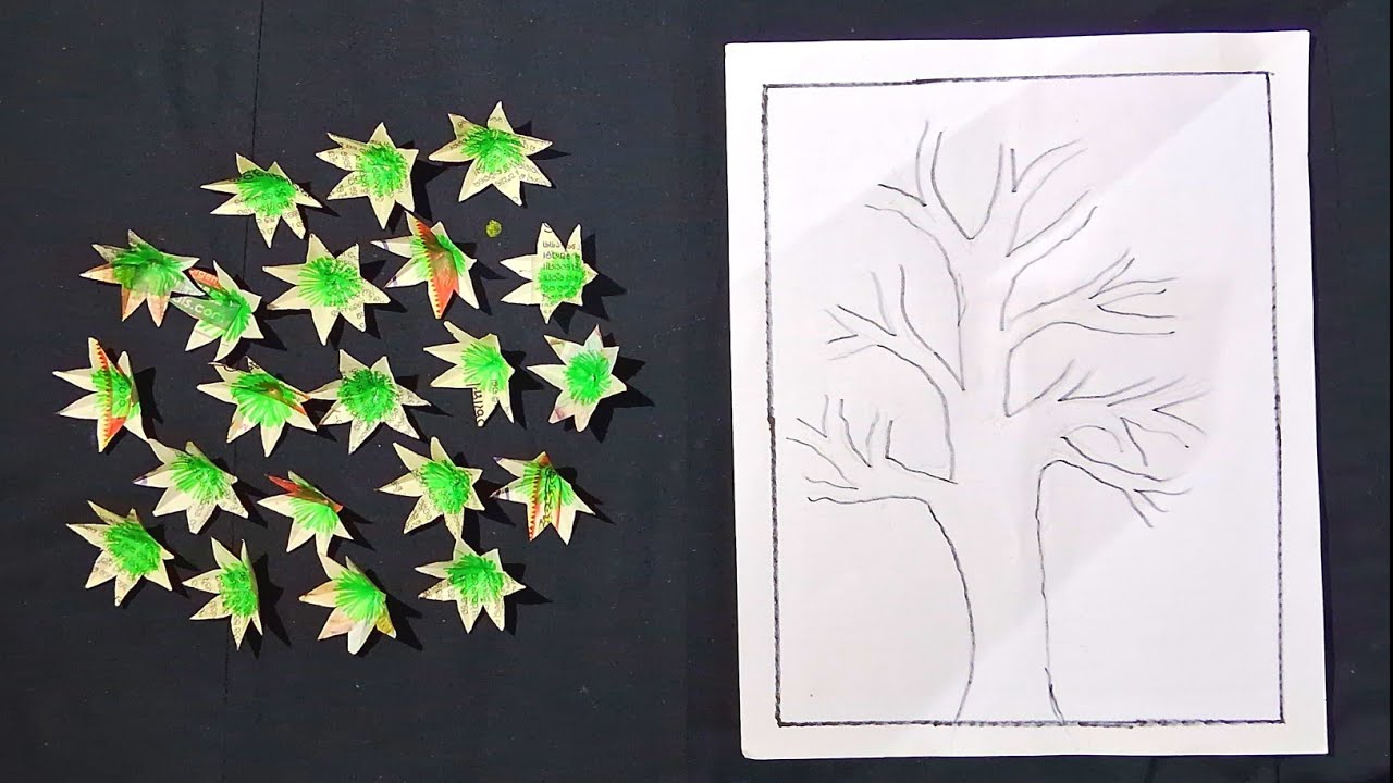 EASY PAPER TREE ROOM DECOR || DIY NEWS PAPER CRAFT || NEWSPAPER WALL ...