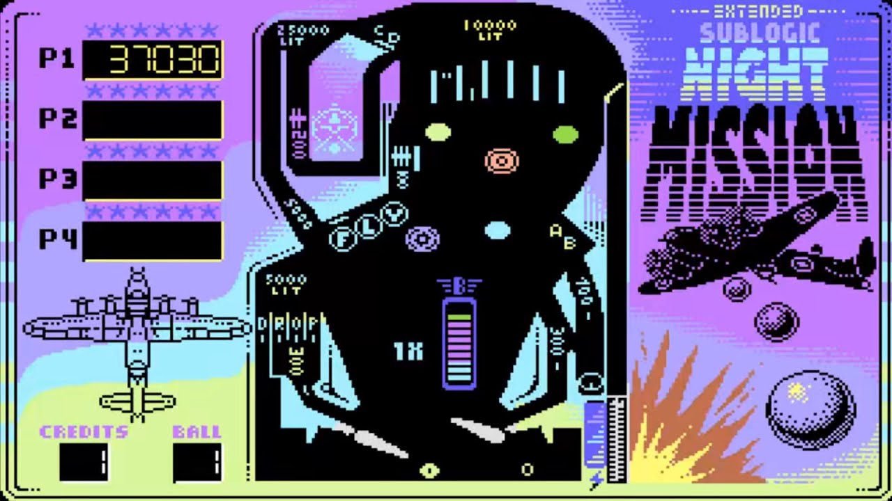 C64 Night Mission Pinball Extended 1983 Sublogic pinball game gets an ...