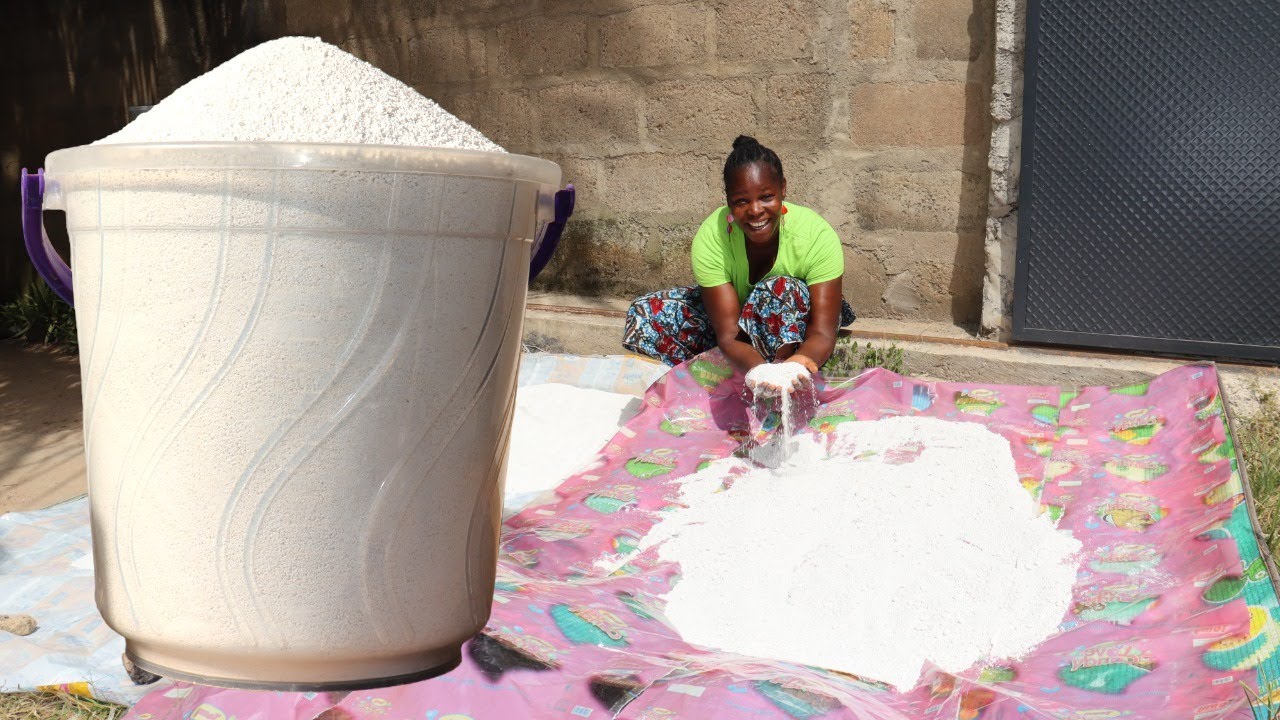 HOW TO MAKE NIGERIAN FUFU POWDER | DIY NIGERIAN FUFU PROCESSING...Leah ...