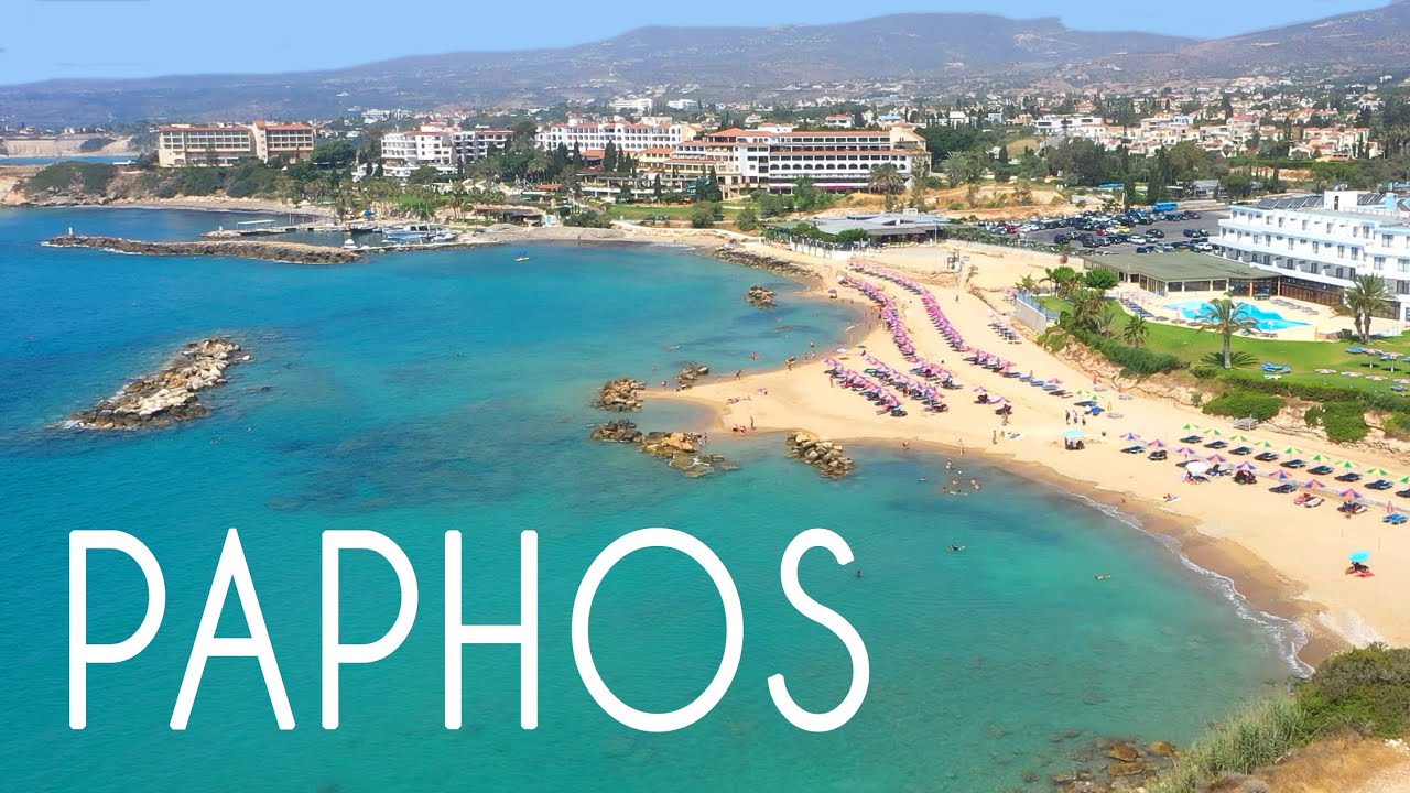 PAPHOS. Check out any hotel and its beach for 1 minute | Cyprus - YouTube