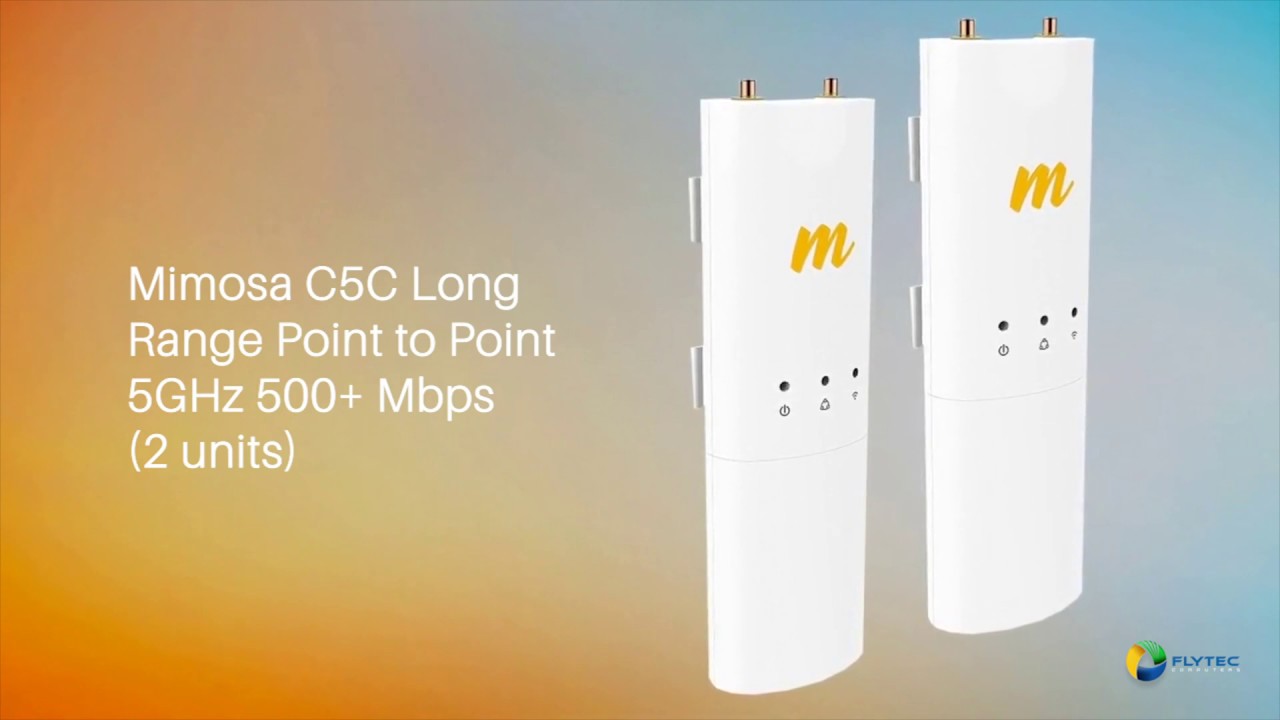 Mimosa C5C Long Range Point to point with Dish Antennas 23dBi - YouTube