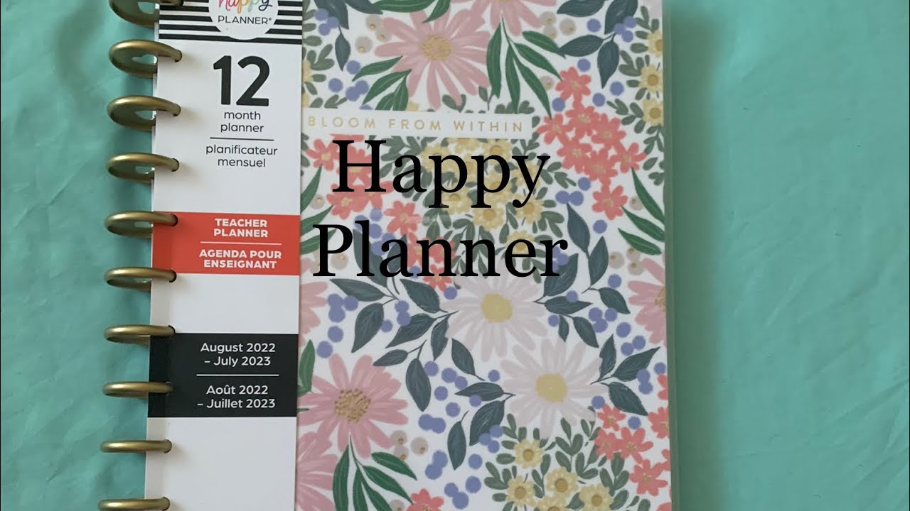 Happy Planner August 2022 to July 2023 - YouTube