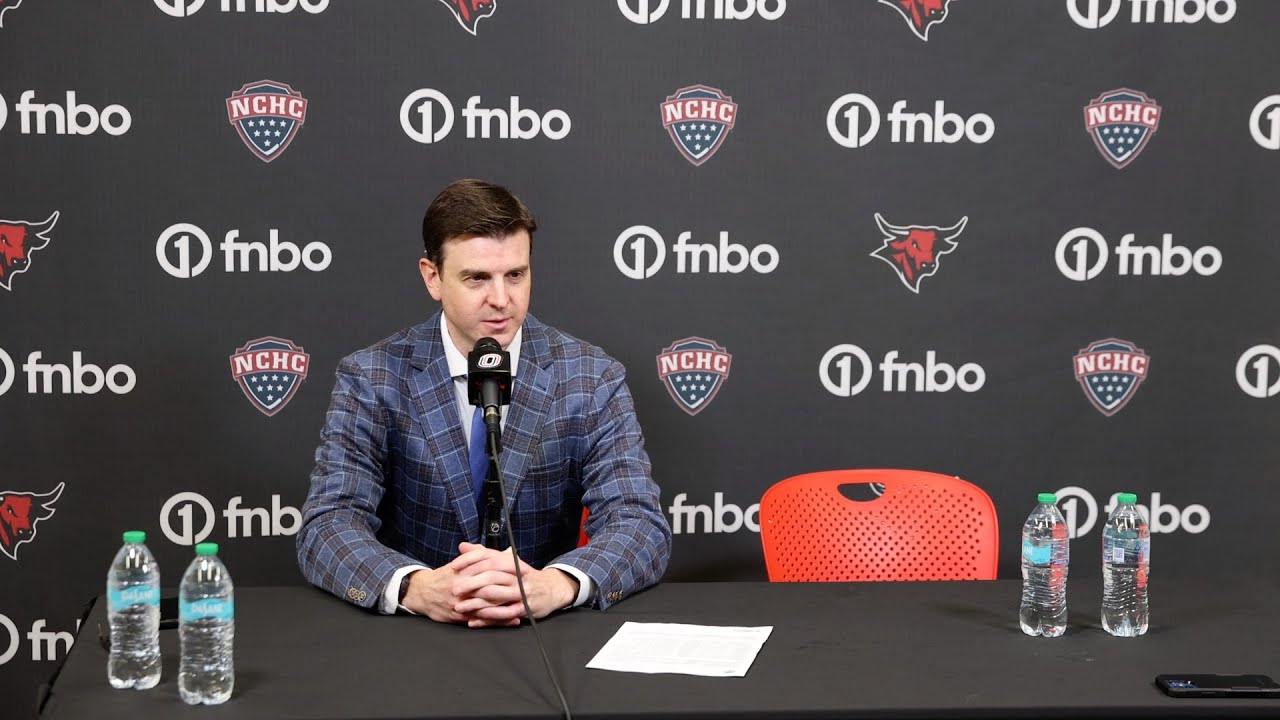 Omaha Hockey's Mike Gabinet after sweep of Colorado College - YouTube