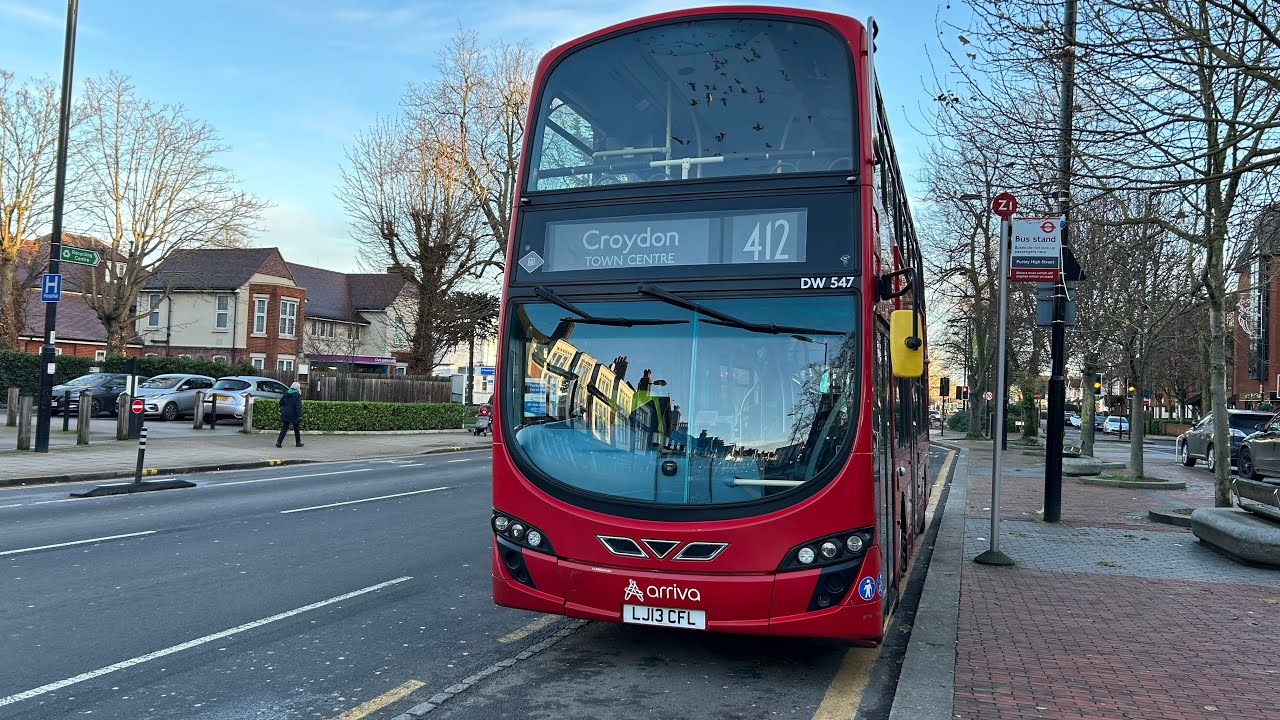 FULL ROUTE VISUAL|Arriva London Route 412|Croydon Town Centre-Purley ...