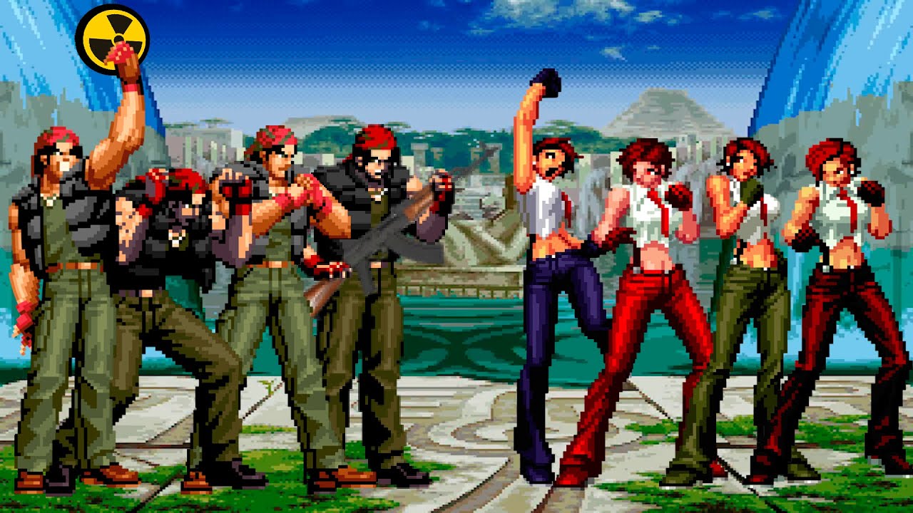 The King of Fighters (MUGEN) | Ralf Jones Team vs Vanessa Team - YouTube