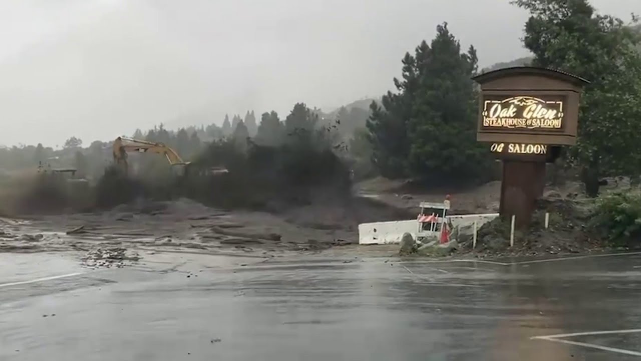 Mudflow Shoots in the Air as Storm Hilary Floods Southern California ...