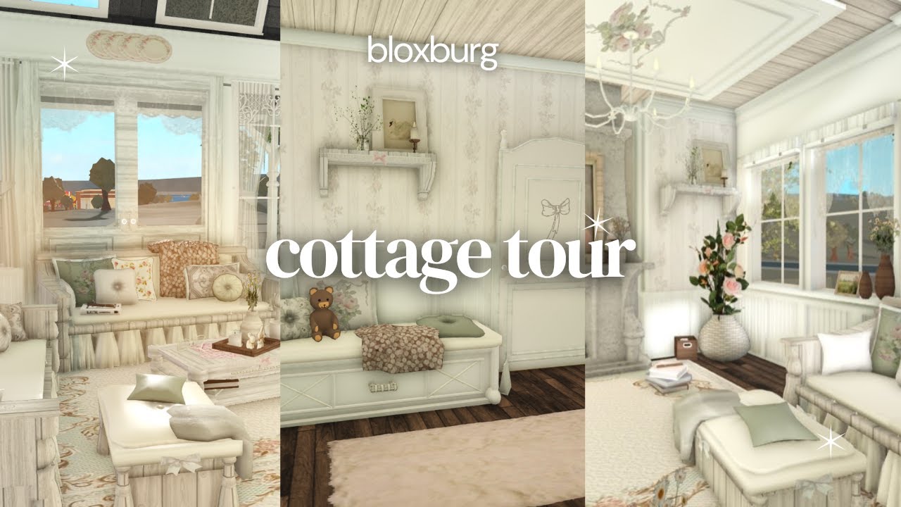 ʚɞ french floral cottage tour 🎀 | roblox bloxburg ౨ৎ˚ - YouTube