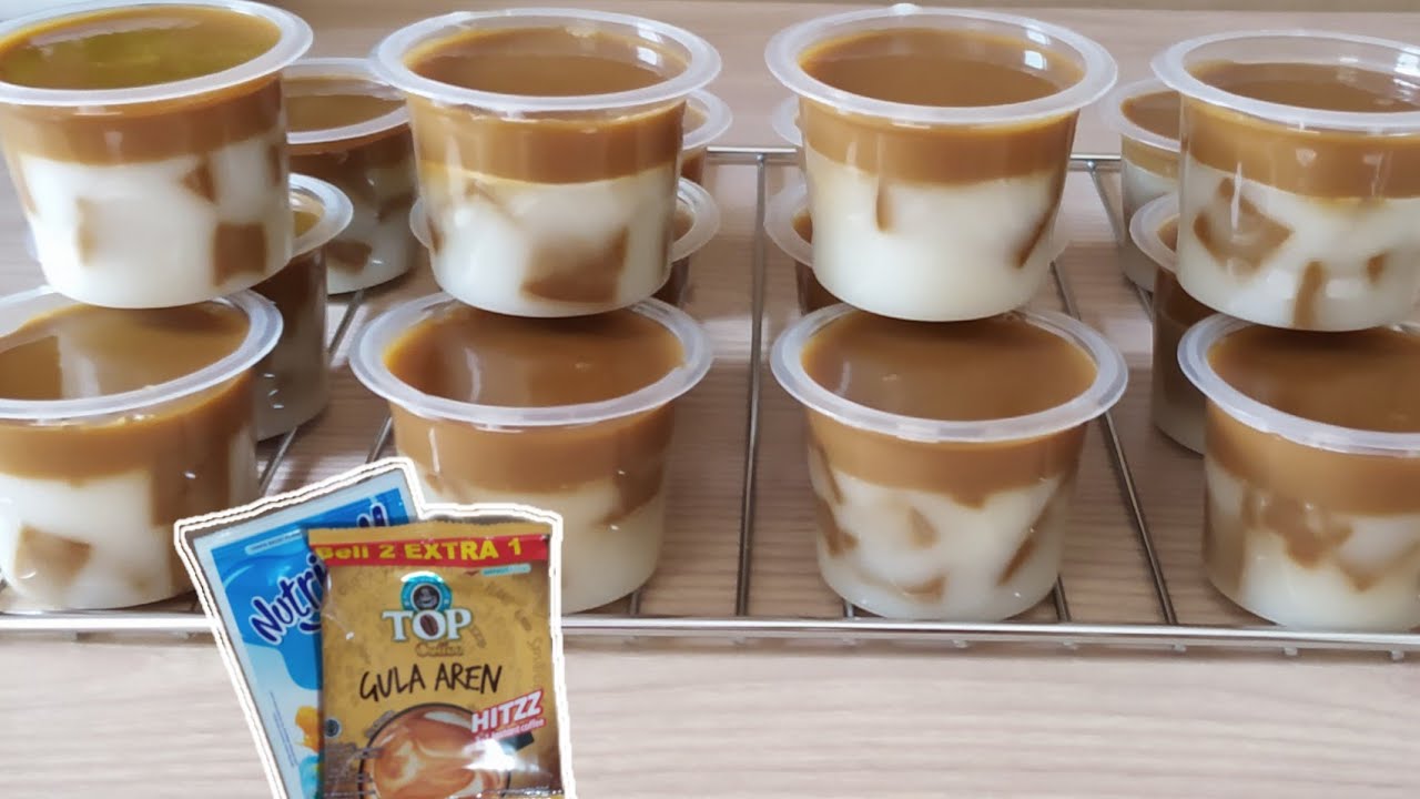 IDE JUALAN PUDING CUP MODAL KOPI SACHETAN - YouTube
