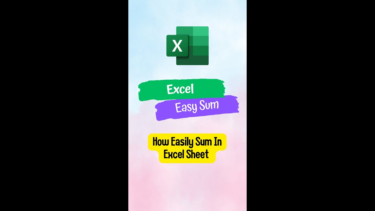 How To Easy Sum In Excel Sheet YouTube How To Easy Sum In Excel Sheet YouTube