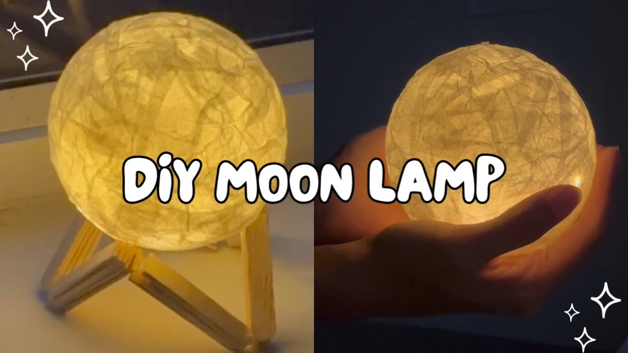 How to make DIY Moon Lamp 🌕 || മലയാളം || Cuddle Cloud - YouTube