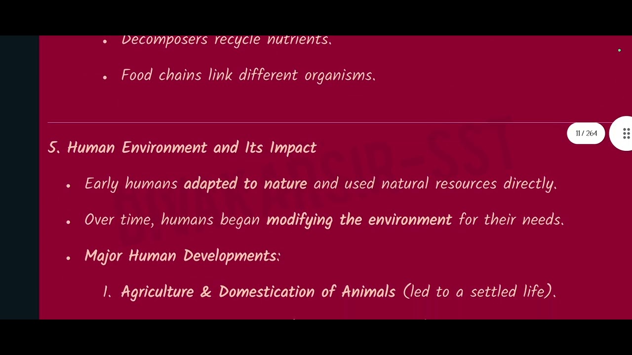 NCERT CLASS 7 SST OUR ENVIRONMENT NOTES - YouTube