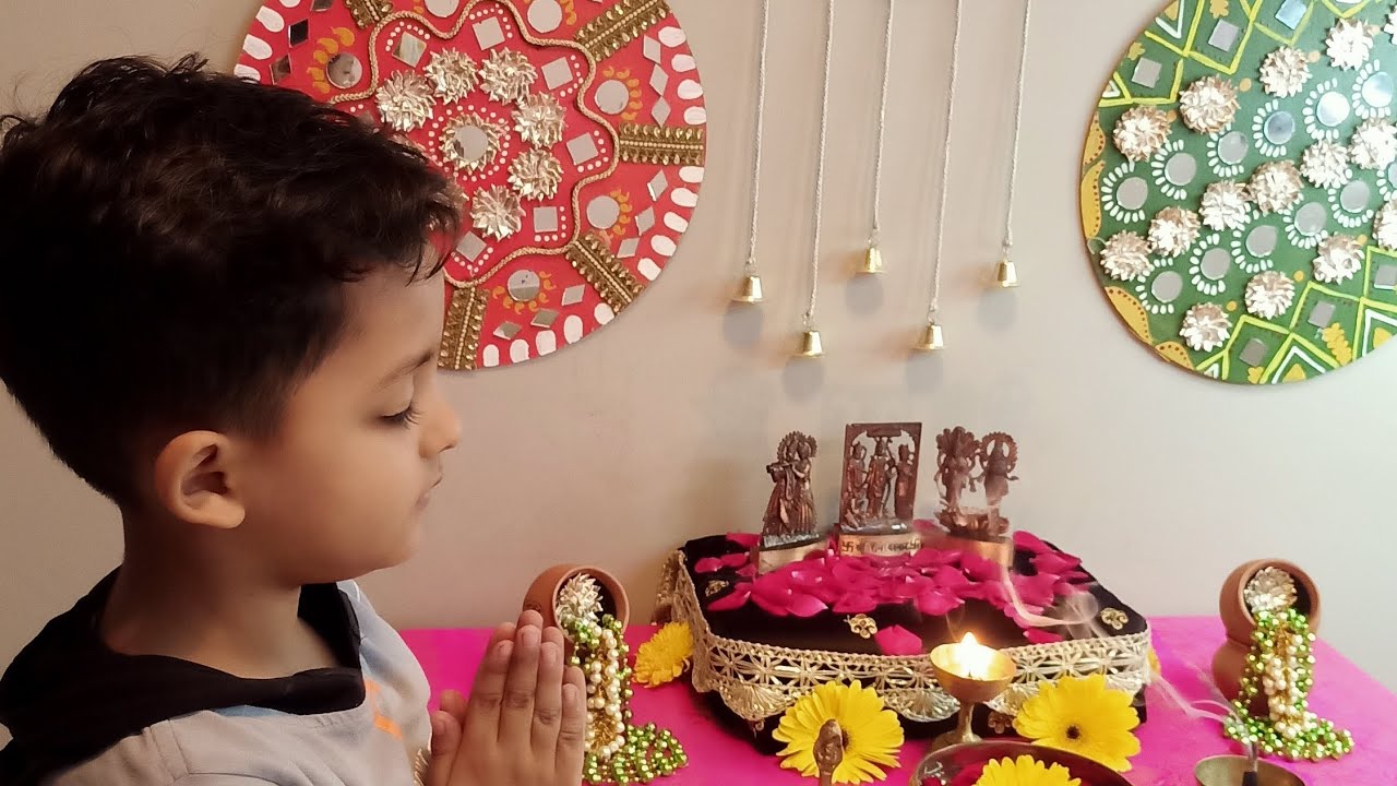 Ram Navami Decoration | Pooja Decoration Ideas at Home | DIY Mandir ...