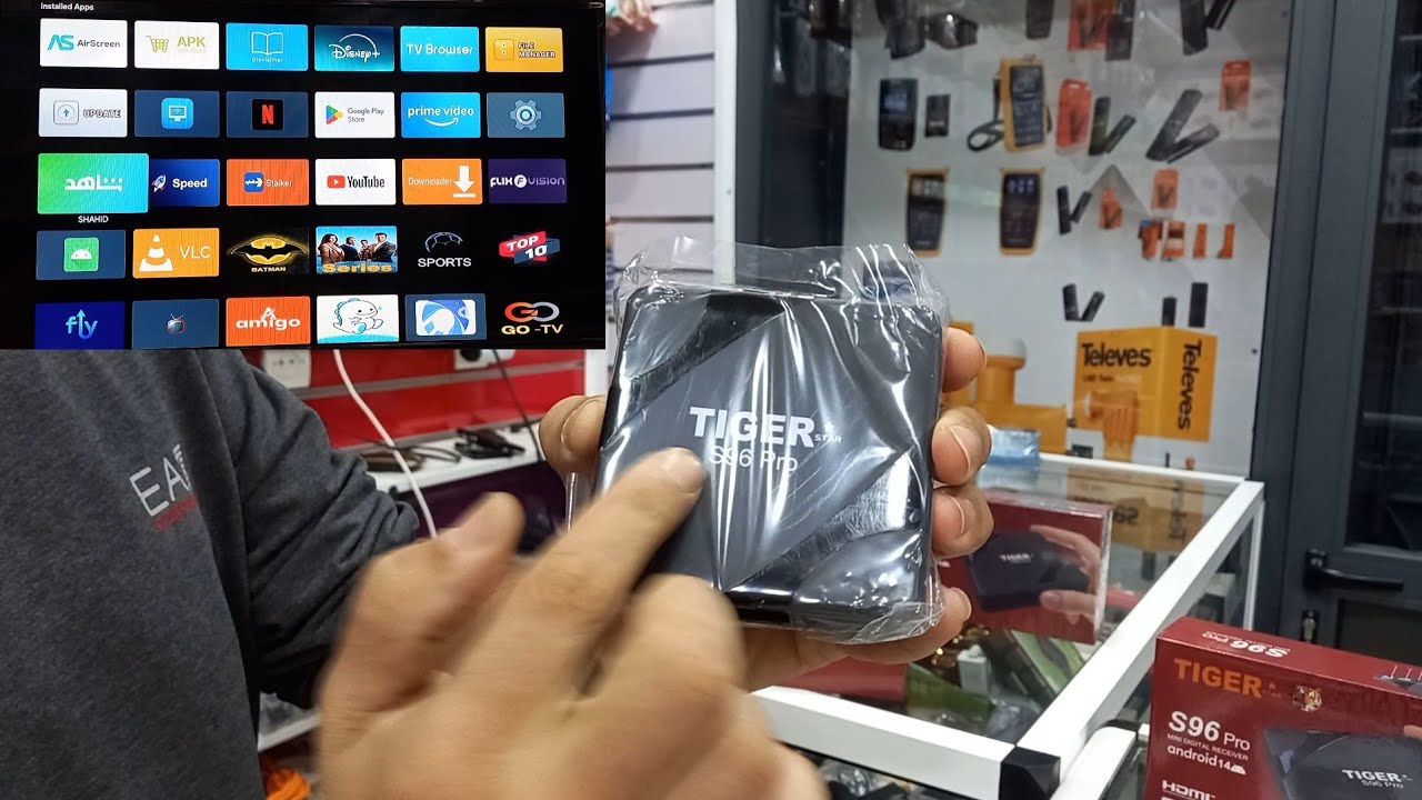 أرخص بوكس أندرويد 😲مع تطبيقات متنوعة🌪TIGER S96 PRO ANDROID 14 لاغلة على مسكين - YouTube