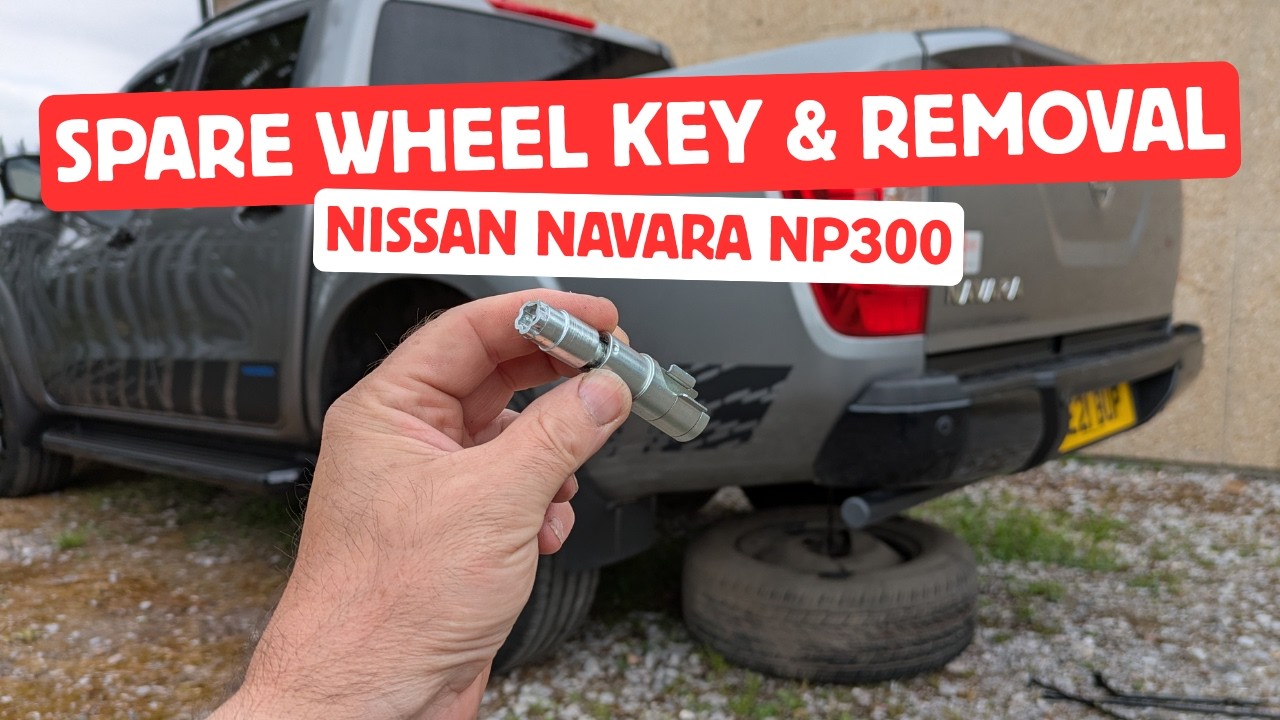 Nissan Navara D40 D23 NP300 removing spare wheel (& the security key ...