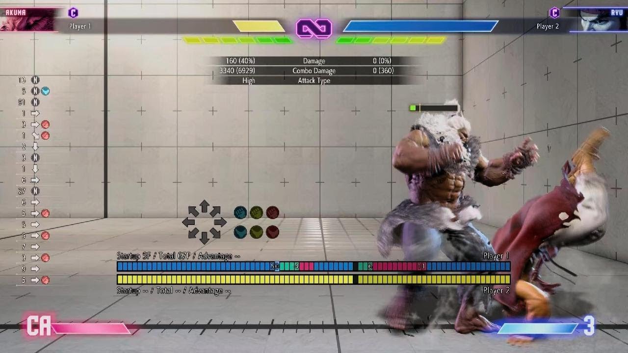 Street Fighter 6: Akuma Heavy punch meaty and 2 hit KO Sequence - YouTube