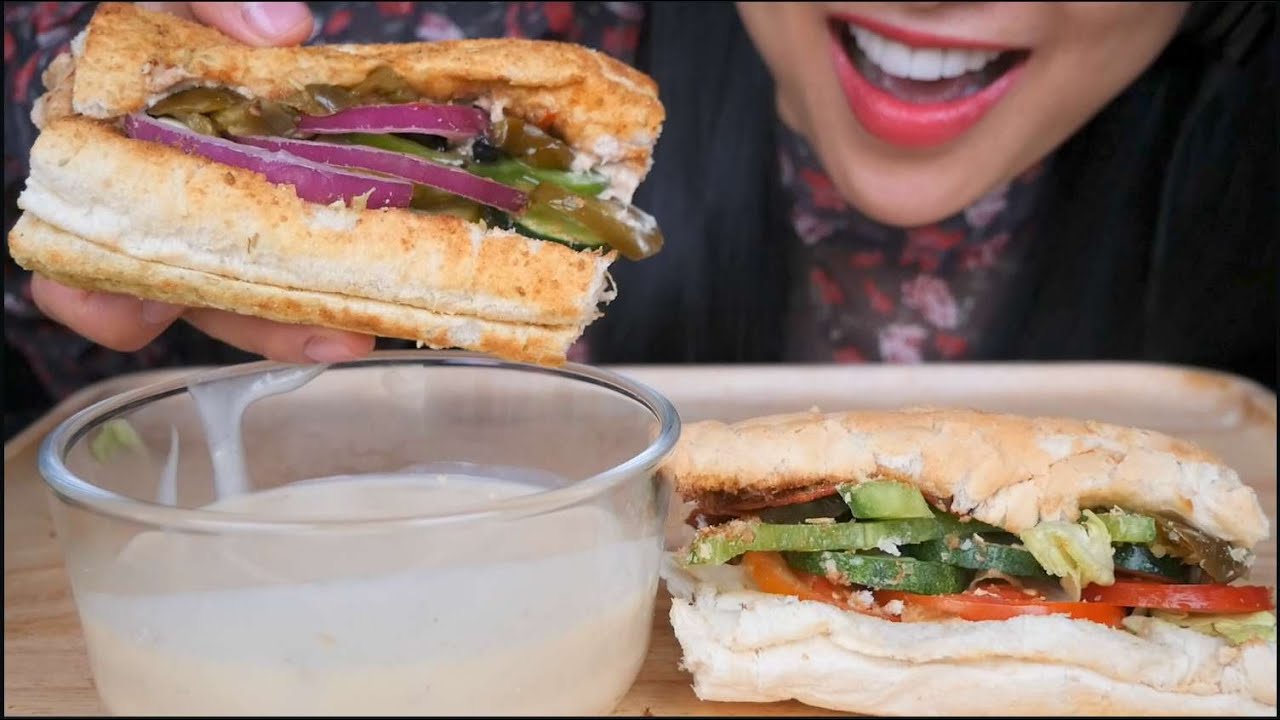 SUBWAY (ASMR EATING SOUNDS) NO TALKING | SAS-ASMR - YouTube