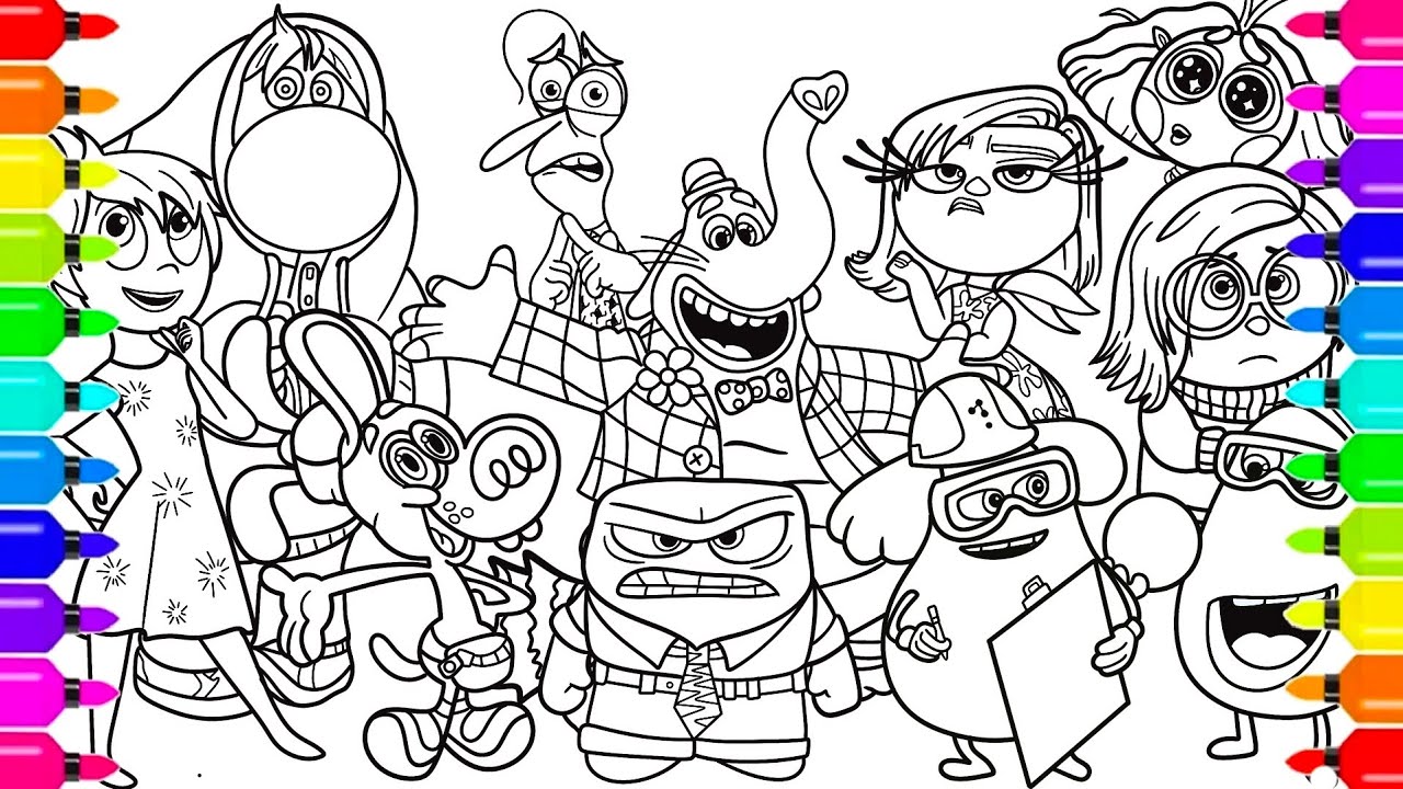 Inside Out Coloring Pages. Satisfying Colouring All Emotions - YouTube