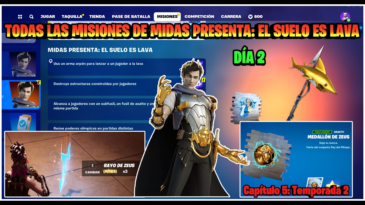 ⚔️FORTNITE - CÓMO COMPLETAR TODAS LAS MISIONES DE MIDAS PRESENTA: EL ...