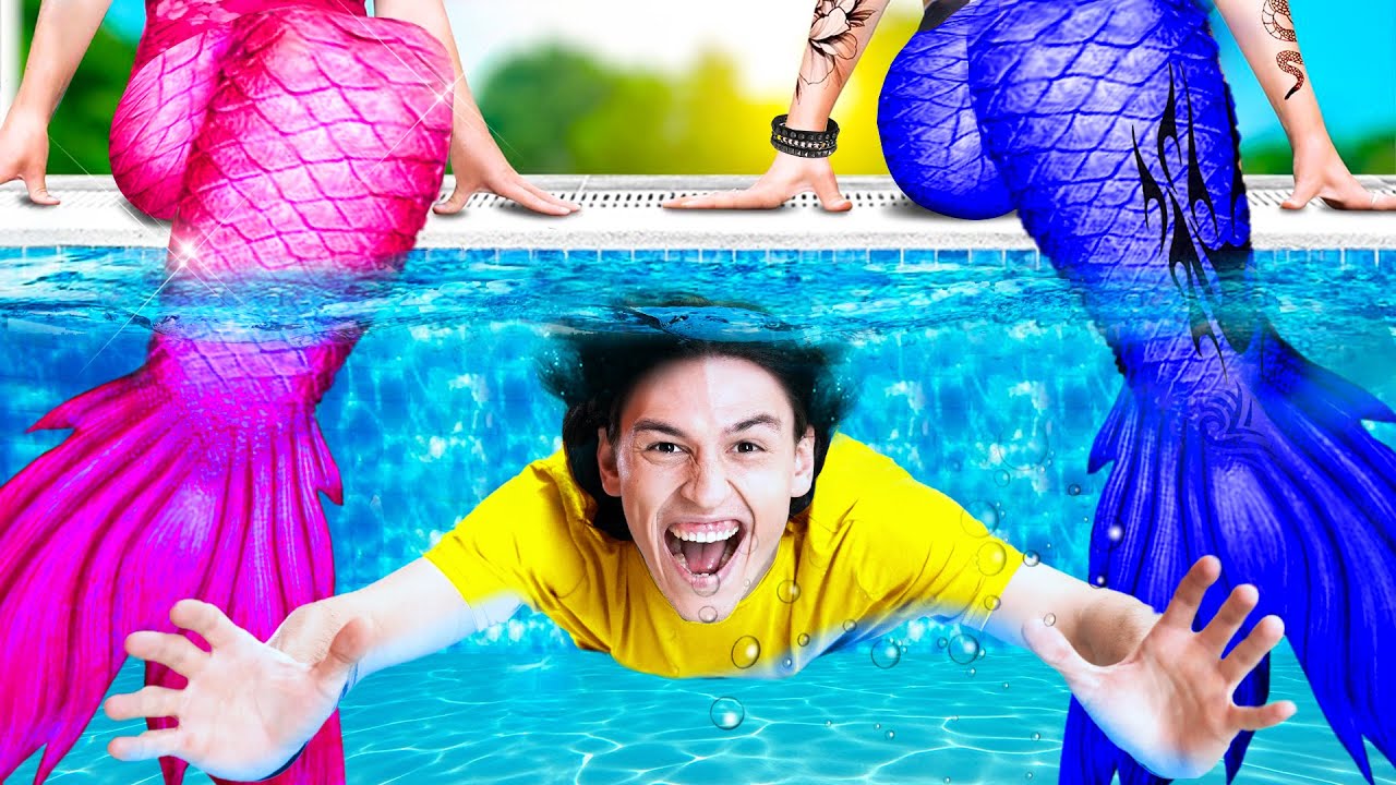 24 HOURS AS A MERMAID! Magic Love Story by FUN2U - YouTube