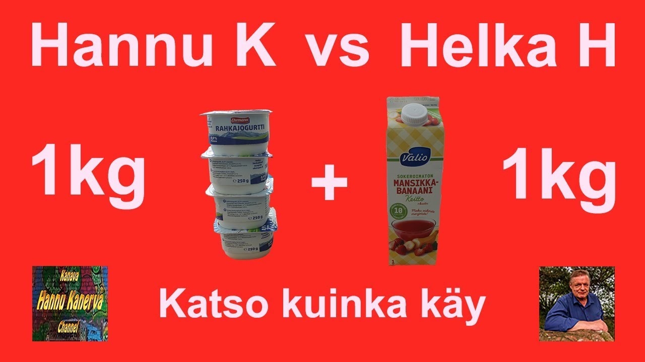 Maitorahka ja mehukeitto haaste - YouTube
