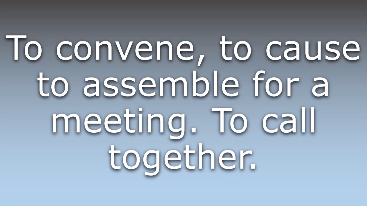 What does Convoke mean? - YouTube