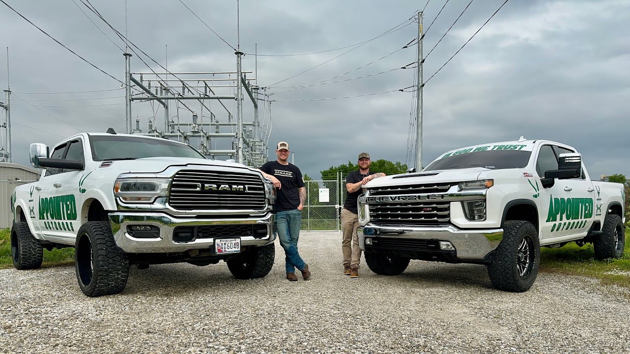 Truck Build Competition 22 ram 2500 vs 20 chevy 2500 - YouTube