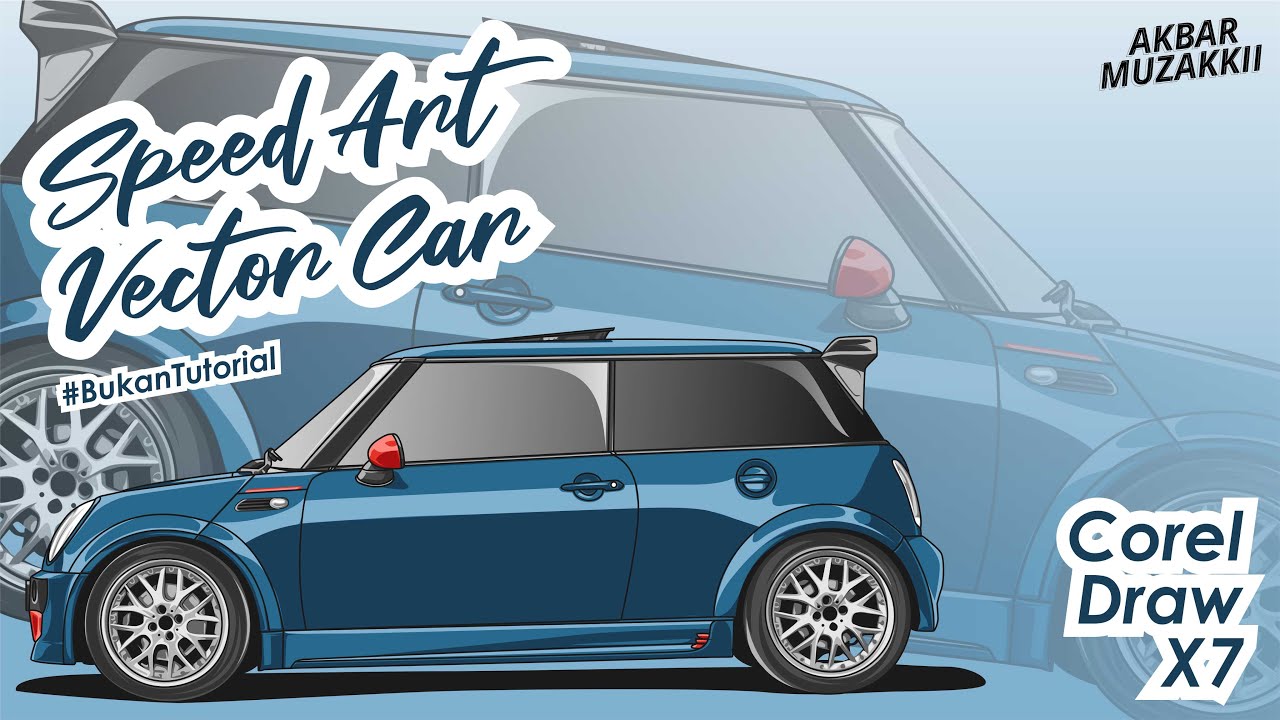SPEED ART VECTOR CAR - MINI COOPER // CorelDraw X7 - YouTube